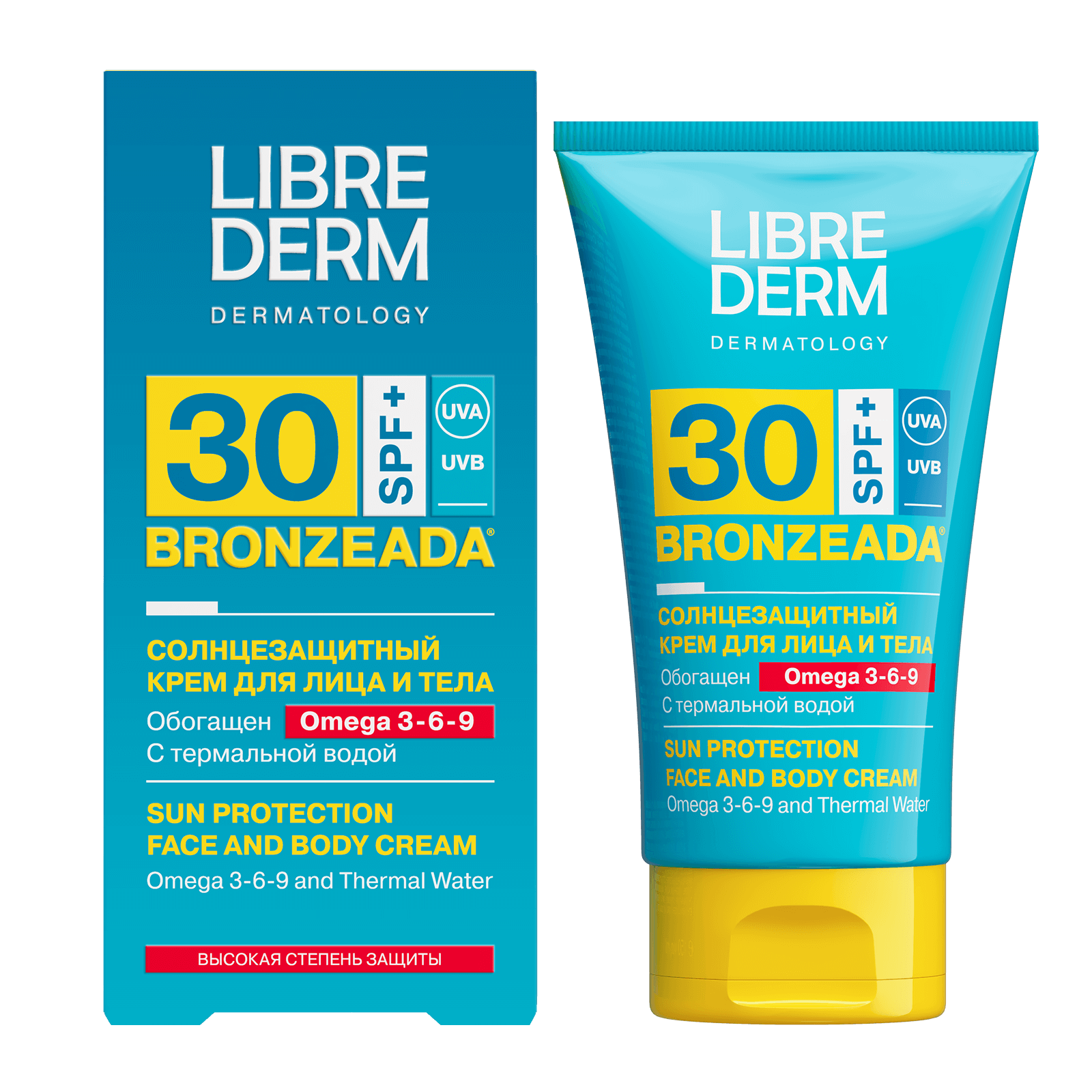 Либридерм BRONZEADA Солнцезащитный крем SPF30 с Омега 3-6-9 и ...